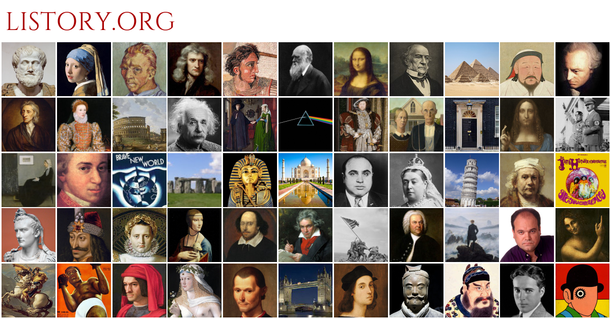 Historical Lists, Maps and Timelines